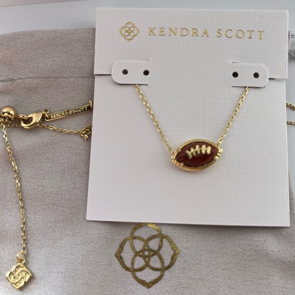 Kendra Scott | Jewelry | Kendra Scott Football Gold Orange Goldstone ...